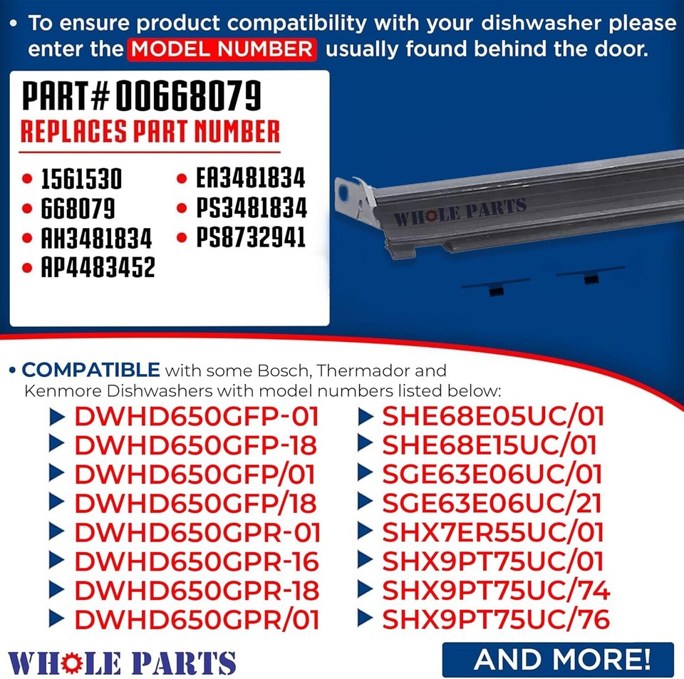 New 00668079 Dishwasher Door Gasket | eBay