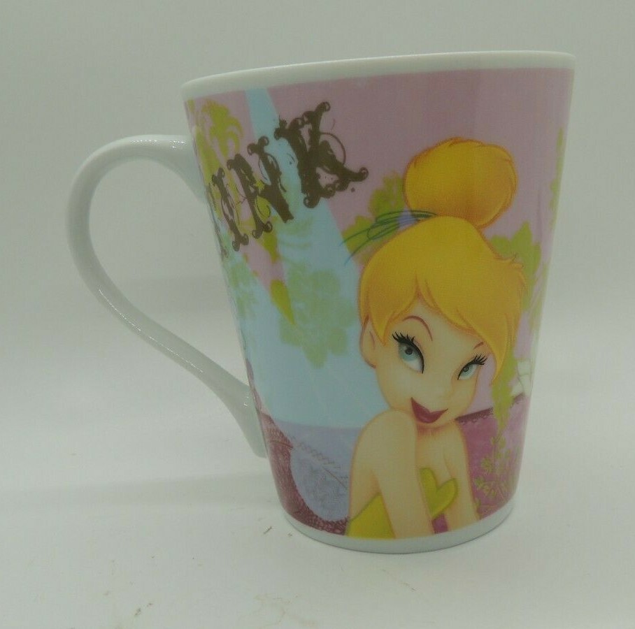 Tinkerbell Coffee Mug Cup SWEET PIXIE TINK Pink Butterfly Disney Jerry ...