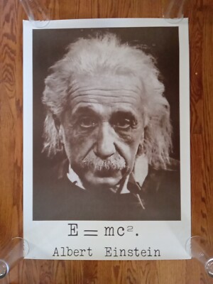 Vintage Original Albert Einstein E=mc Poster Iconic Portrait Theory ...