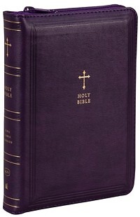 KJV Compact Reference Bible, Comfort Print---soft leather-look, purple ...
