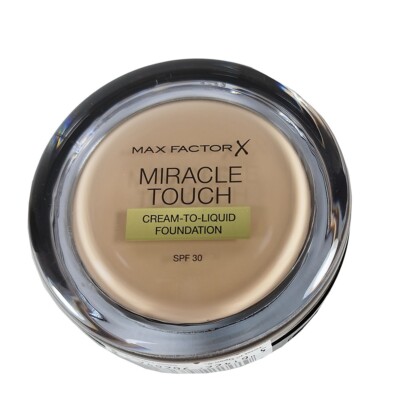 Max Factor Miracle Touch Fond Teint Liquide Compact Golden Beige 048 Crème 3737 | eBay