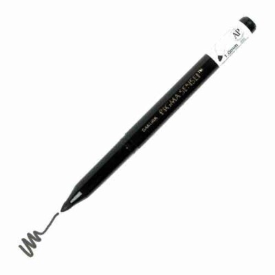 Sakura Pigma Sensei 1.0mm Bold Fiber Tip Black Cartoon Write School ...