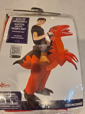 Ride On Raptor Inflatable Costume, Child-One Size, New, Never Opened | eBay