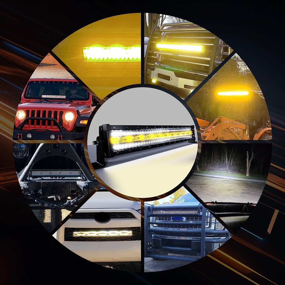 22inch 120W LED Light Bar Spot Flood Combo Offroad Driving Work For ...