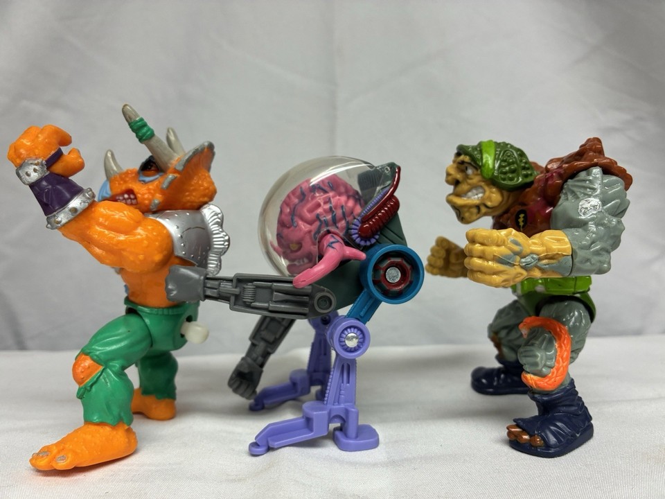TMNT Villains Trio • Krang Walker • General Traag • Triceraton (No Tail ...