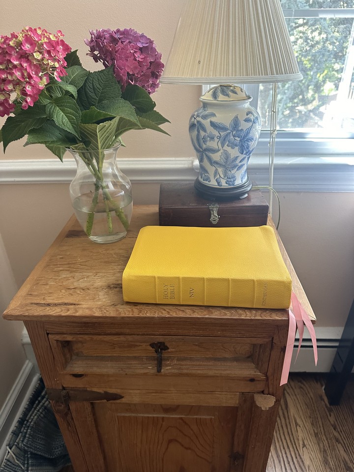 Handmade NIV Life Application Bible – Yellow Sully Goatskin – Thumb ...