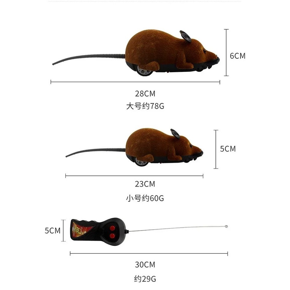 Remote Control RC Rat Mouse MICE Wireless For Cat Dog Pet Toy Novelty ...