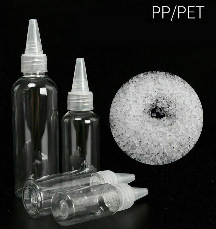 Empty Squeeze Bottles w Twist Cao Top Clear Plastic Dropper Spout 20 ...