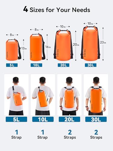 Waterproof Dry Bag for Women Men(Upgraded Version) 5L//20L/30L/40L 10L Orange | eBay