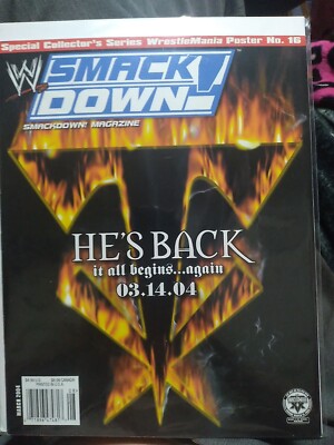 WWE Smackdown Magazine March 2004 with Wrestlemania 2000 Poster ...