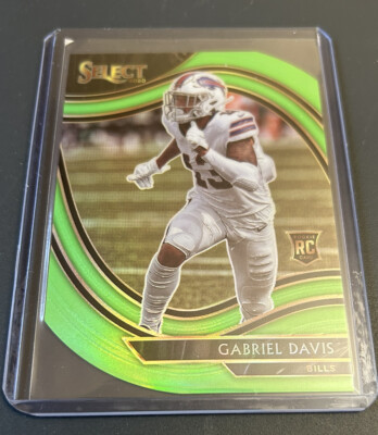2020 Select Gabe Davis Rookie Lime Die Cut Field Cut #382 Buffalo Bills ...