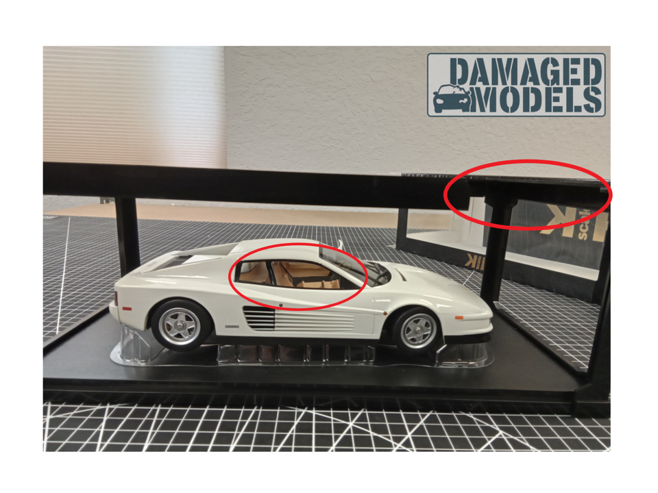 DAMAGED MODEL FD #202-KK SCALE MODELS 1/18 - FERRARI Testarossa US ...