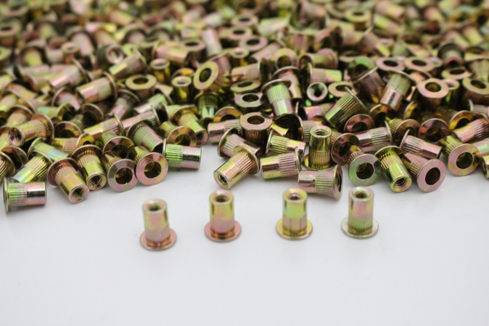 10-32 Zinc Plated Steel Flange Nutserts Rivet Nut Rivnut Nutsert - Pick ...