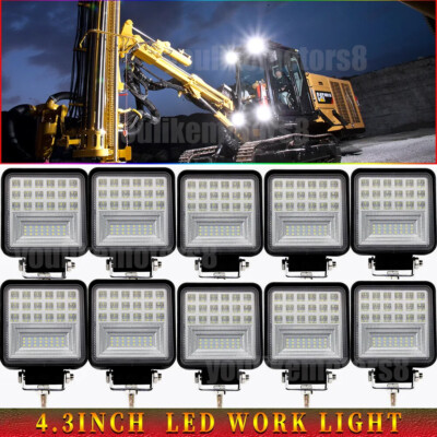 10X Square 4'' 120W LED Work Lights Fog Lamp Truck OffRoad Tractor ...