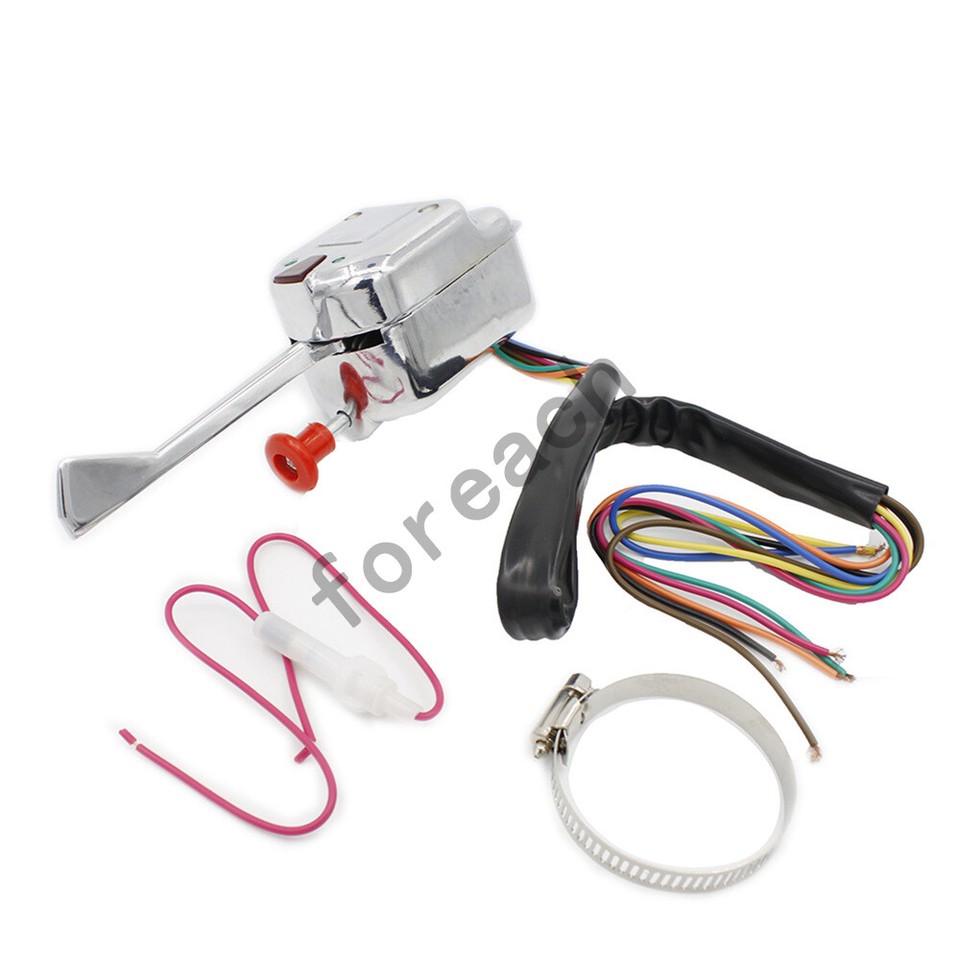 New 12V Universal Street Hot Rod Chrome Turn Signal Switch For FORD GM ...