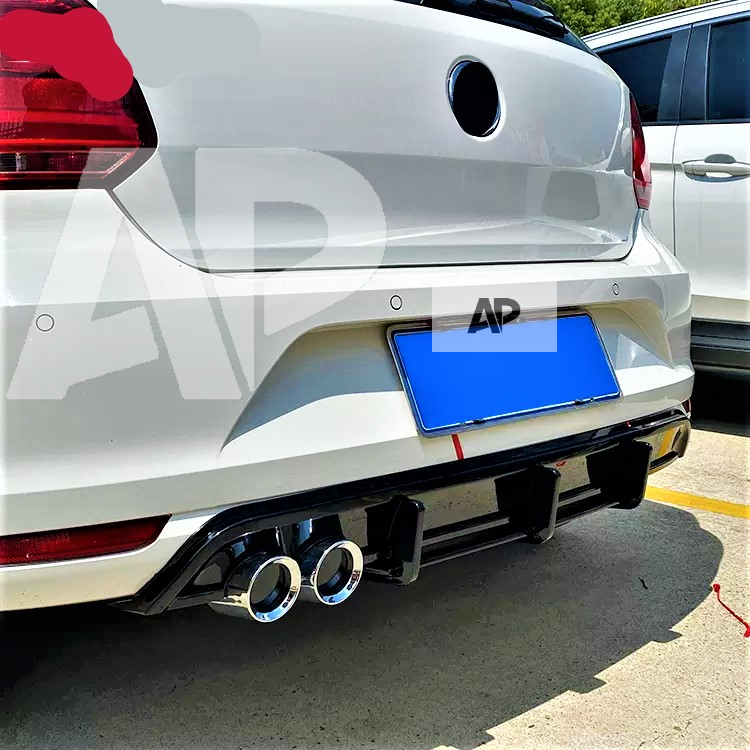 VW Volkswagen Polo MK5 6C 'GTI Style' Rear Valance Diffuser Body Kit ...