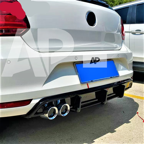 VW Volkswagen Polo MK5 6C 'GTI Style' Rear Valance Diffuser Body Kit ...