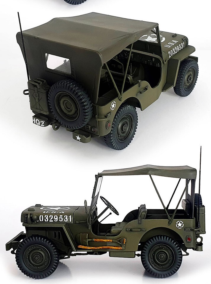 Academy 1/24 U.S.Army 1/4 Ton 4x4 Utility Truck Vehicle Jeep Model Kit ...