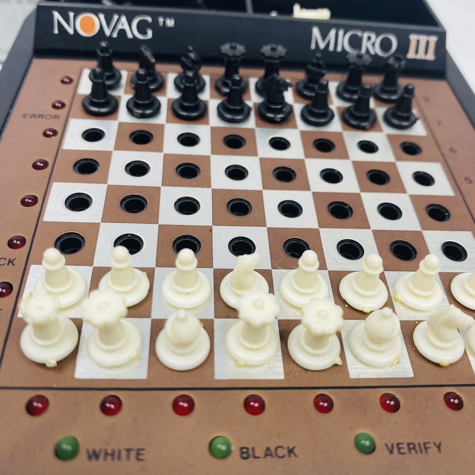 Vtg 1984 Novag Micro III Battery Operated Chess Computer Set with ...