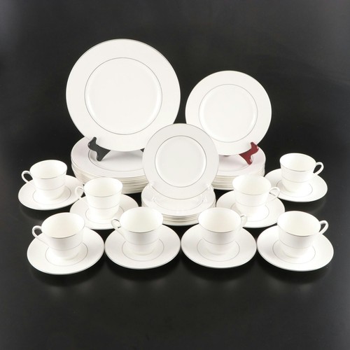 95 Pieces Royal Doulton Lace Point China Silver Rim | eBay