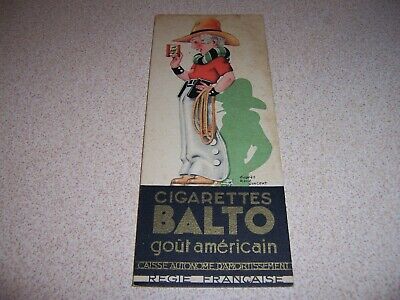 1920s BALDO CIGARETTES ADVERTISING CARD by RENE' VINCENT - ART DECO ...