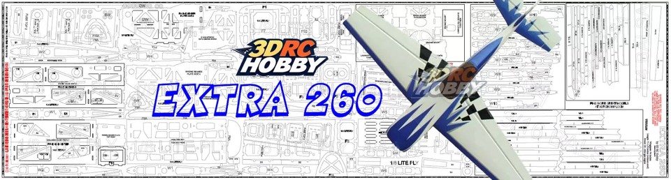 Extra 260 94" Wingspan RC Model Plane Airplane Building Plans ...