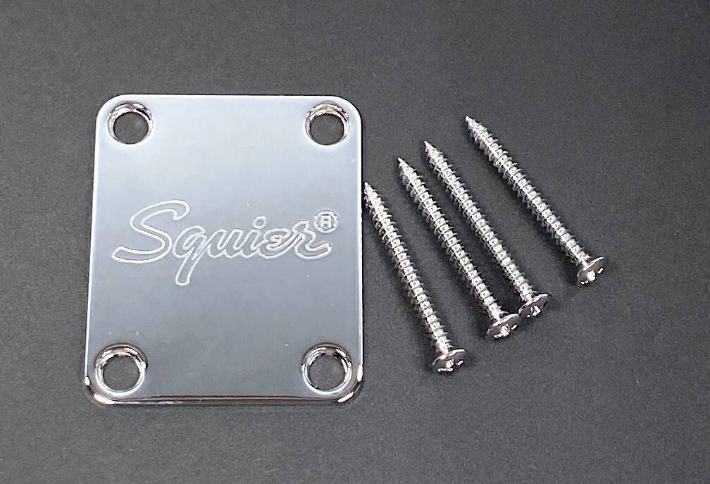 Fender Squier Strat SCRIPT NECK PLATE w/MOUNTING SCREWS Tele ...