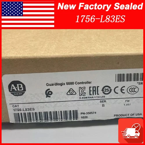 New Allen Bradley 1756-L83ES Guardlogix 5580 Controller Ser B FW 1.057 ...