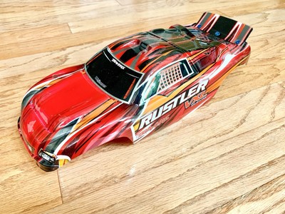 Traxxas Rustler 2WD Body - Nice! Red, Orange | eBay