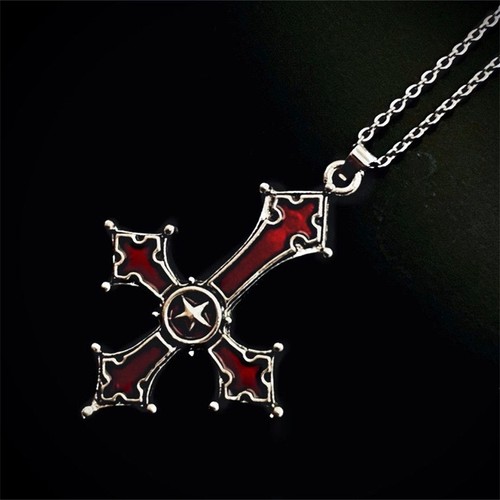 Vintage Gothic Cross Pendant Necklace For Men Fashion Party Trend Punk ...