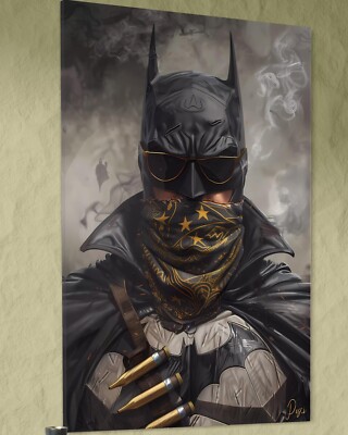 Batman Leinwand Bild Gotham Fledermaus Dekoration Kunst Stil Wandbild ...