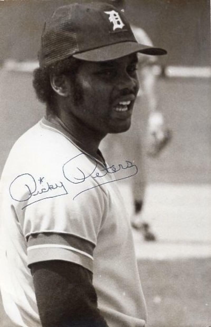 RICKY PETERS DETROIT TIGERS SIGNED 4X6 POSTCARD W/ COA | eBay