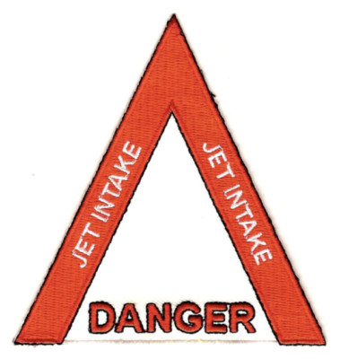 6" NAVY JET INTAKE DANGER AIRCRAFT WARNING MARKING EMBROIDERED PATCH | eBay