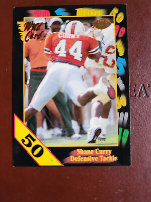 1991 Wild Card Draft 50 Stripe #105 Shane Curry Football card | eBay