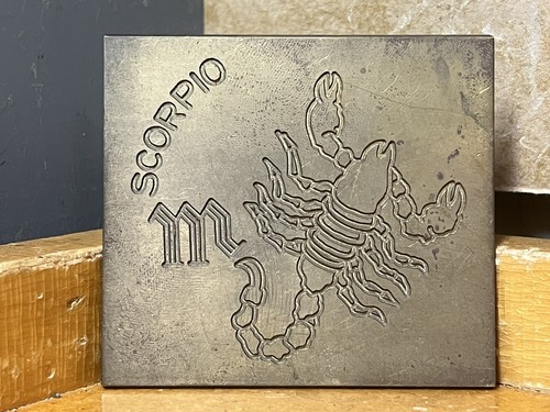 SCORPIO ZODIAC ICON MASTER TEMPLATE BRASS ENGRAVING PLATE ~ | eBay