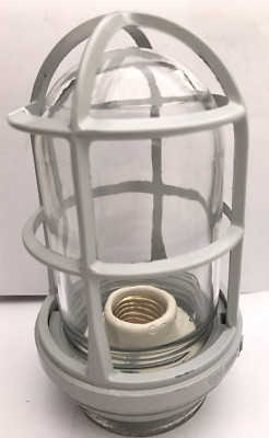 APPLETON FORM 100 LIGHT FIXTURE WITH CAGE AND GLASS | eBay