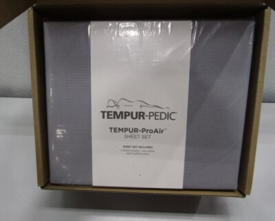 Tempur-Pedic Tempur-ProAir Split King Sheet Set in Cool Gray NIB OEM ...