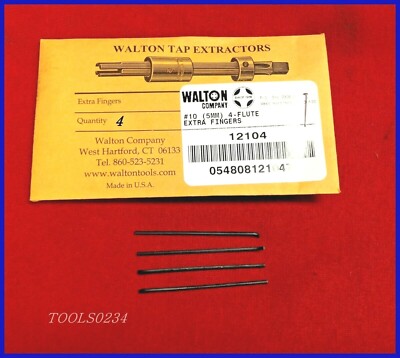 #10 Walton 12104 4 Flute Tap Extractor Replacement Fingers USA Walton ...