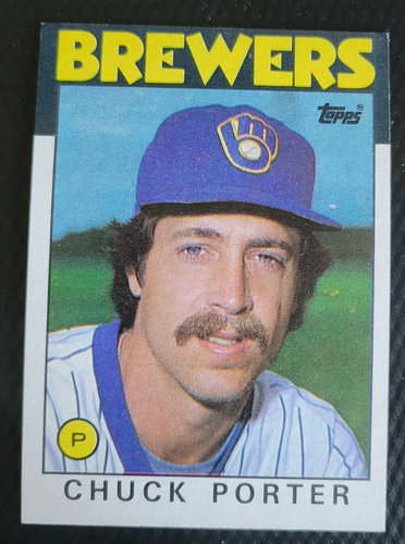 1986 Topps TCG Pitcher CHUCK PORTER Milwaukee Brewers MLB Baseball Card ...