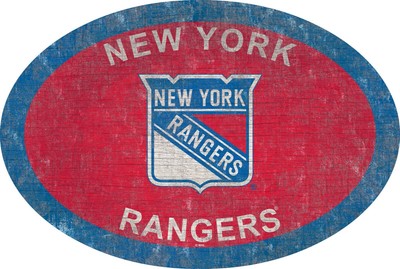 New York Rangers Sign Wall Art 46" Distressed/Weathered Sign Team Color ...