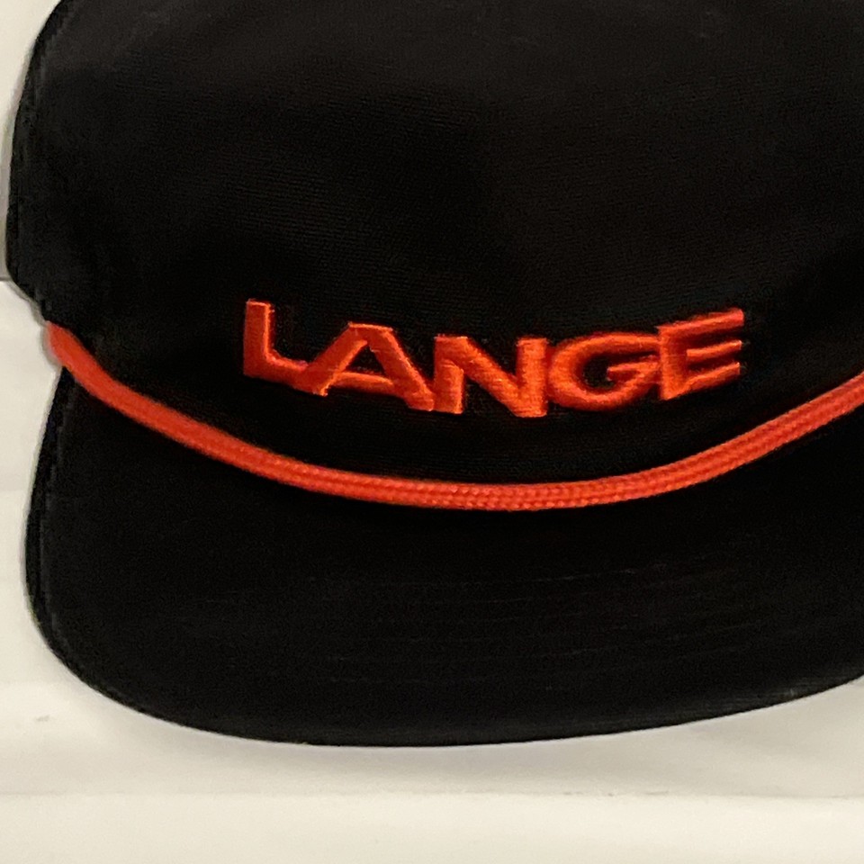 Lange USA Shadow Embroidered Rope Hat Black Snapback Ski Racing Cap ...