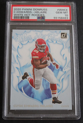 2020 Panini Donruss #WHCE Clyde Edwards Helaire White Hot Rookies Card ...