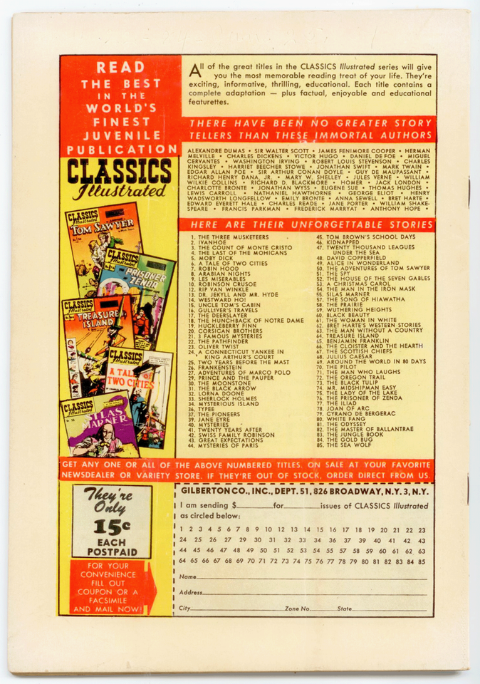 Classics Illustrated #84 ORIGINAL 1st EDITION The Gold Bug and Other Stories | eBay