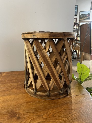 Antique Vtg Native Mexican Art Chair Handmade Wood Woven Chair Accent ...