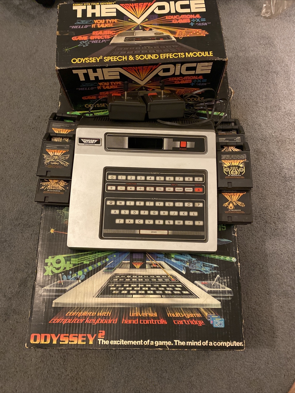 Magnavox Odyssey 3 Consoles.2 Boxes.The Voice W/box.10 Games /untested ...