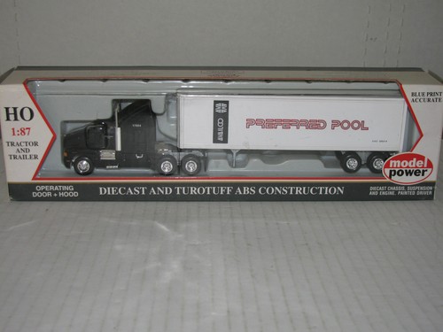 Model Power HO scale #17004 Preferred Pool Tractor & Trailer | eBay