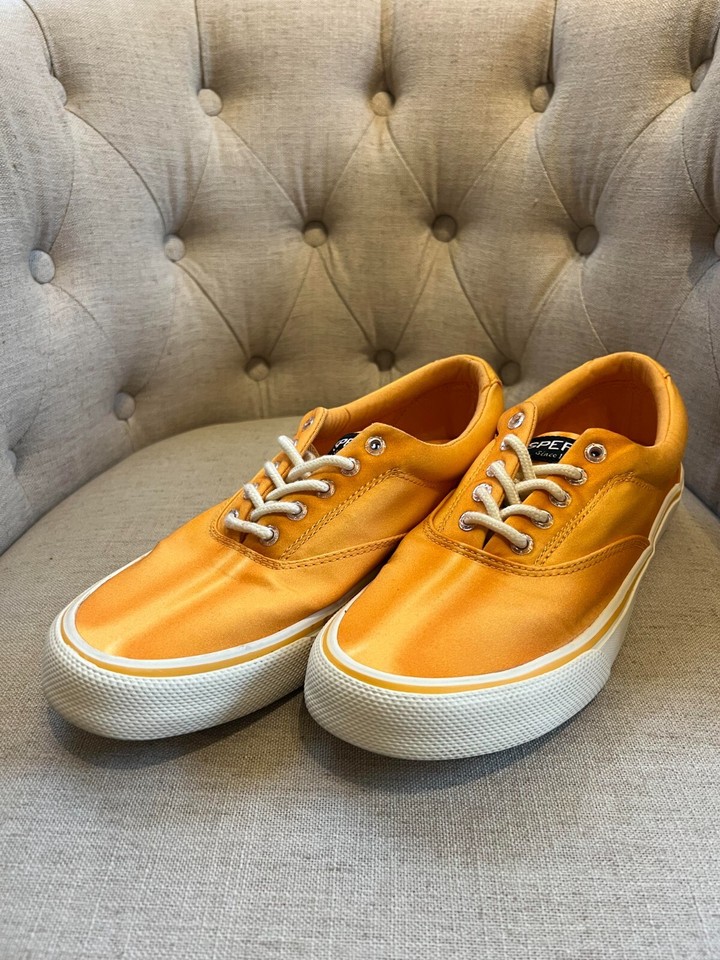 Sperry Creamsicle Orange Mens Shoes Sz. 8 | eBay