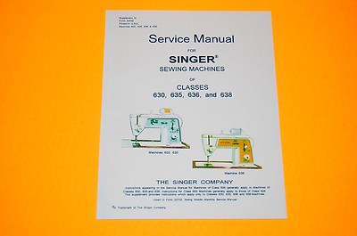 Service Manual on CD: Time Adjust Repair Singer 630 635 636 638 Sewing ...