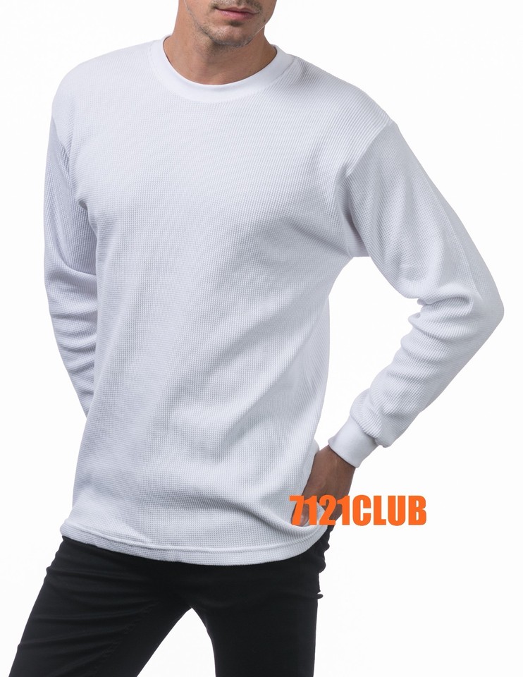 PRO CLUB THERMAL T SHIRTS PROCLUB MEN HEAVYWEIGHT LONG SLEEVE SHIRT BIG ...