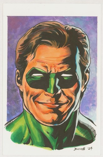 Darryl Banks Signed DC Comics Original Art Sketch ~ Hal Jordan Green ...